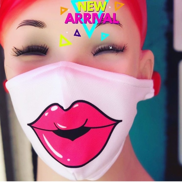 Accessories | New No Lipstick No Problem Fashion Lip Face Mask | Poshmark